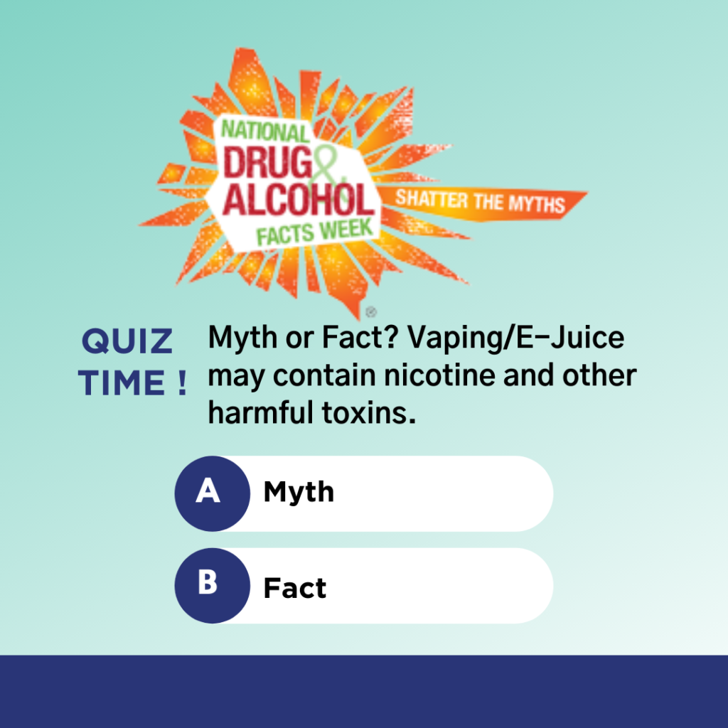 Drug and Alcohol Facts Week Quiz and Answers – MHARS Lorain County
